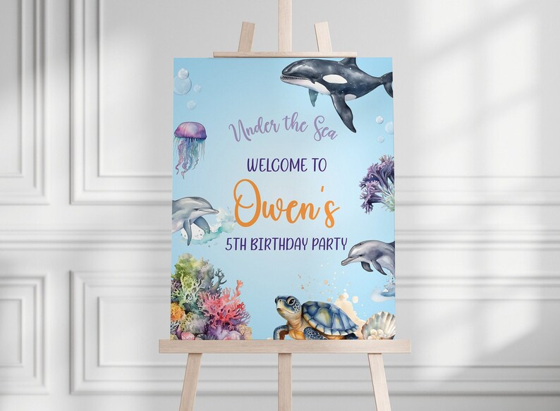 Under the Sea Welcome Sign Under the Sea Greeting Sign Under the Sea ...