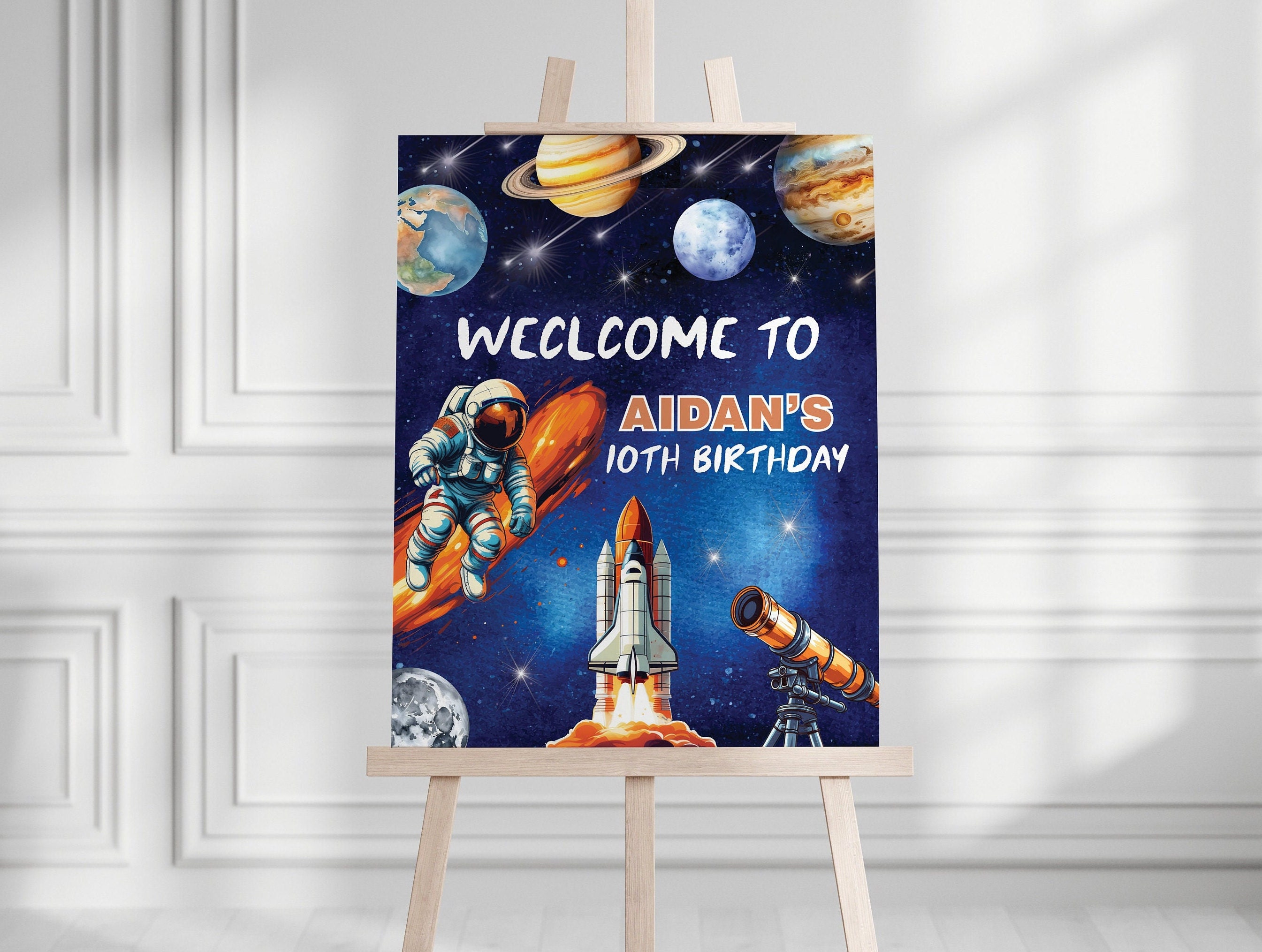 Outer Space Water Bottle Labels Space Birthday Bottle Labels Space ...