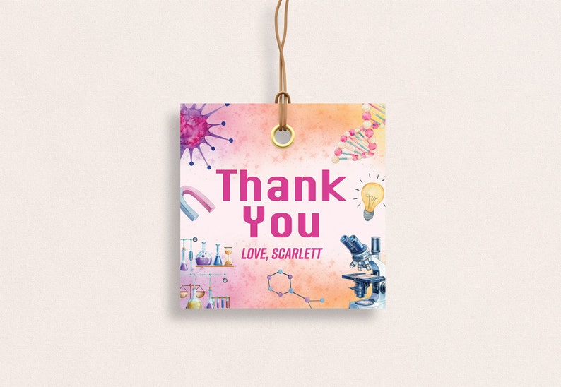 Girl Science Water Bottle Labels Science Birthday Bottle Labels Girls ...