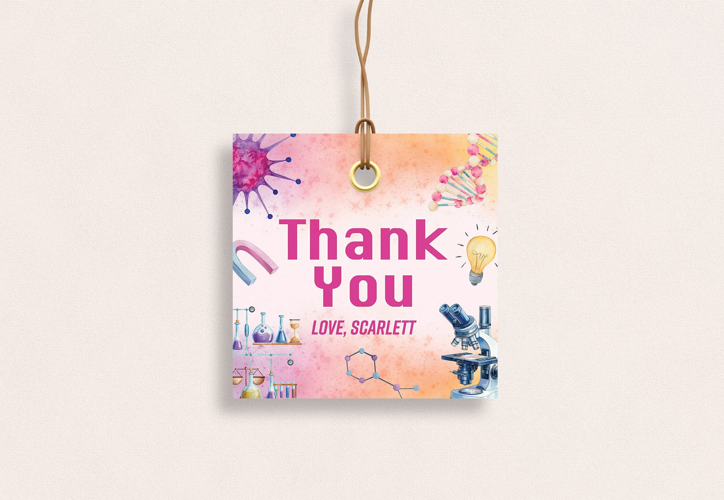 Girl Science Water Bottle Labels Science Birthday Bottle Labels Girls ...