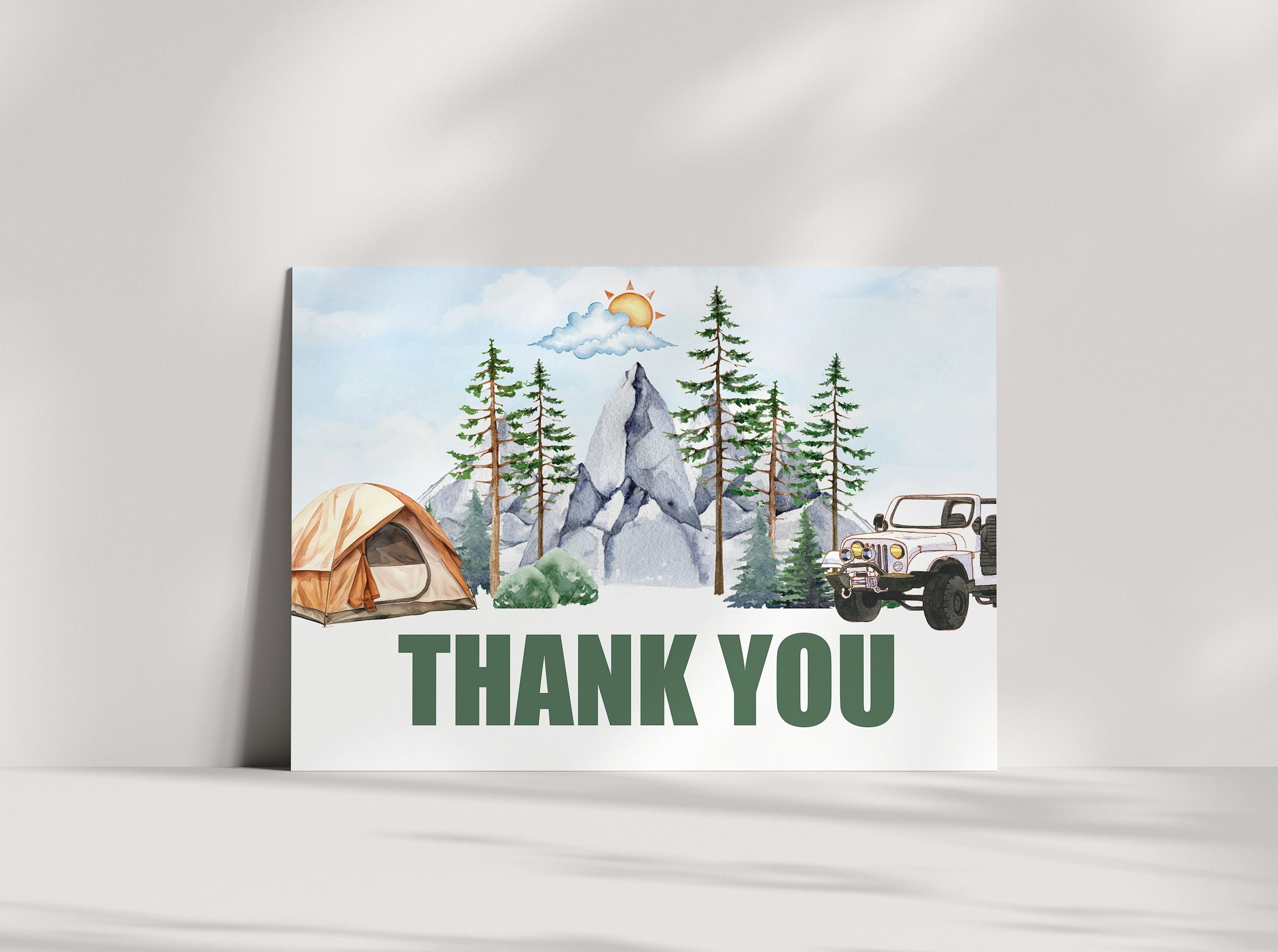 Camping Birthday Template Bundle Camp Birthday Digital Templates ...