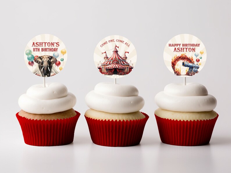 Circus Thank You Card Circus Birthday Thank You Card Template Circus ...