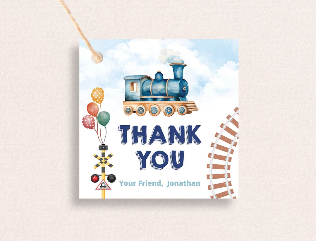 Train Birthday Favor Tag Trains Boy Birthday Goody Bag Tag Trains ...