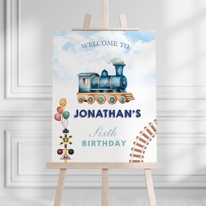 Train Birthday Backdrop Banner Boys Birthday Photo Backdrop Trains Wall ...