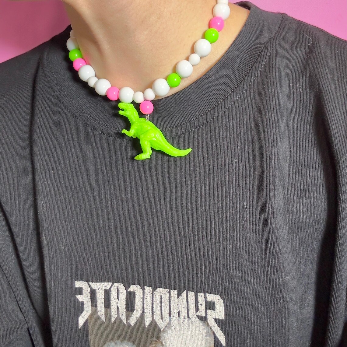 Acid Neon Dinosaur Dino Jurassic Park Kawaii Kidcore Toy Upcycled ...