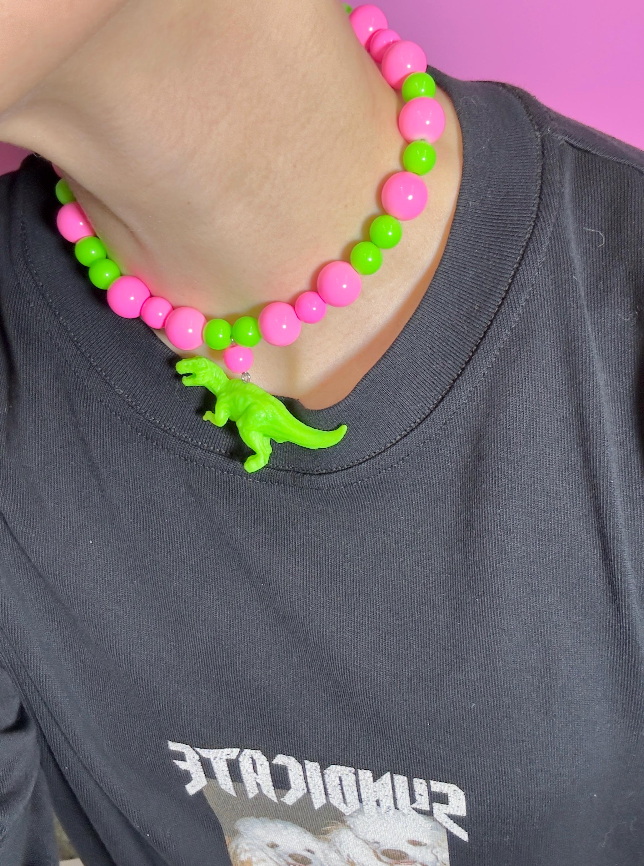 Acid Neon Dinosaur Dino Jurassic Park Kawaii Kidcore Toy Upcycled ...