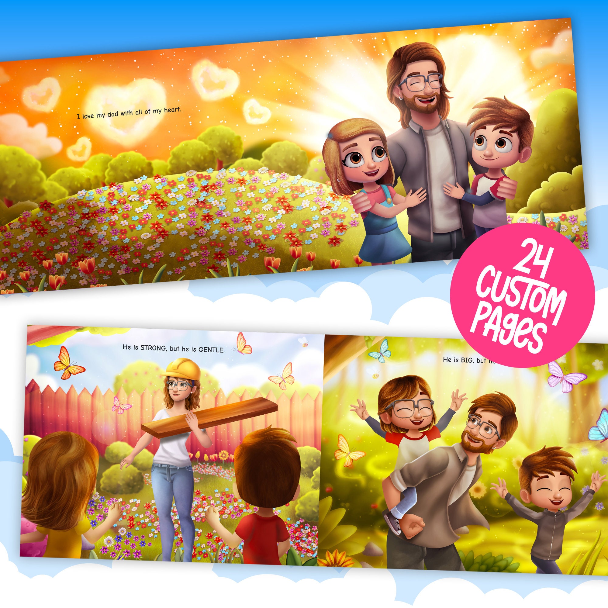 Personalized Childrens Story Book About Dad, Custom Kids Book, Bedtime ...