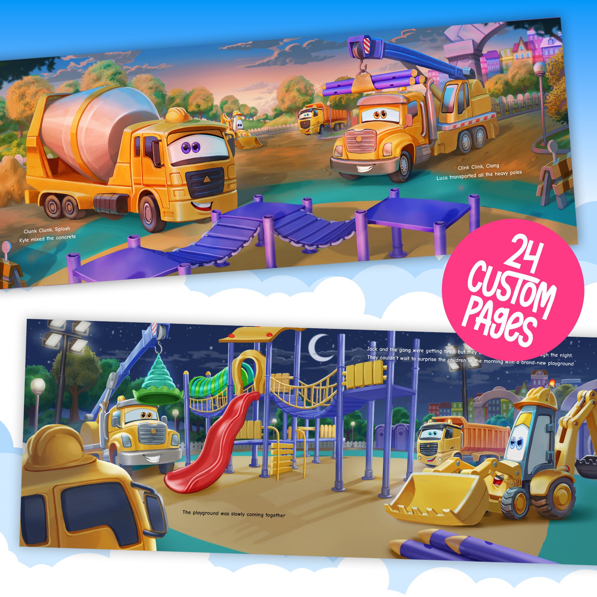 Digger Personalized Story Book, Little Brother Gift, Custom Kids ...