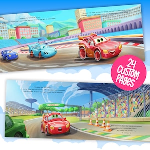 Race Car Personalized Kids Story Book, Custom Name Book for Children ...