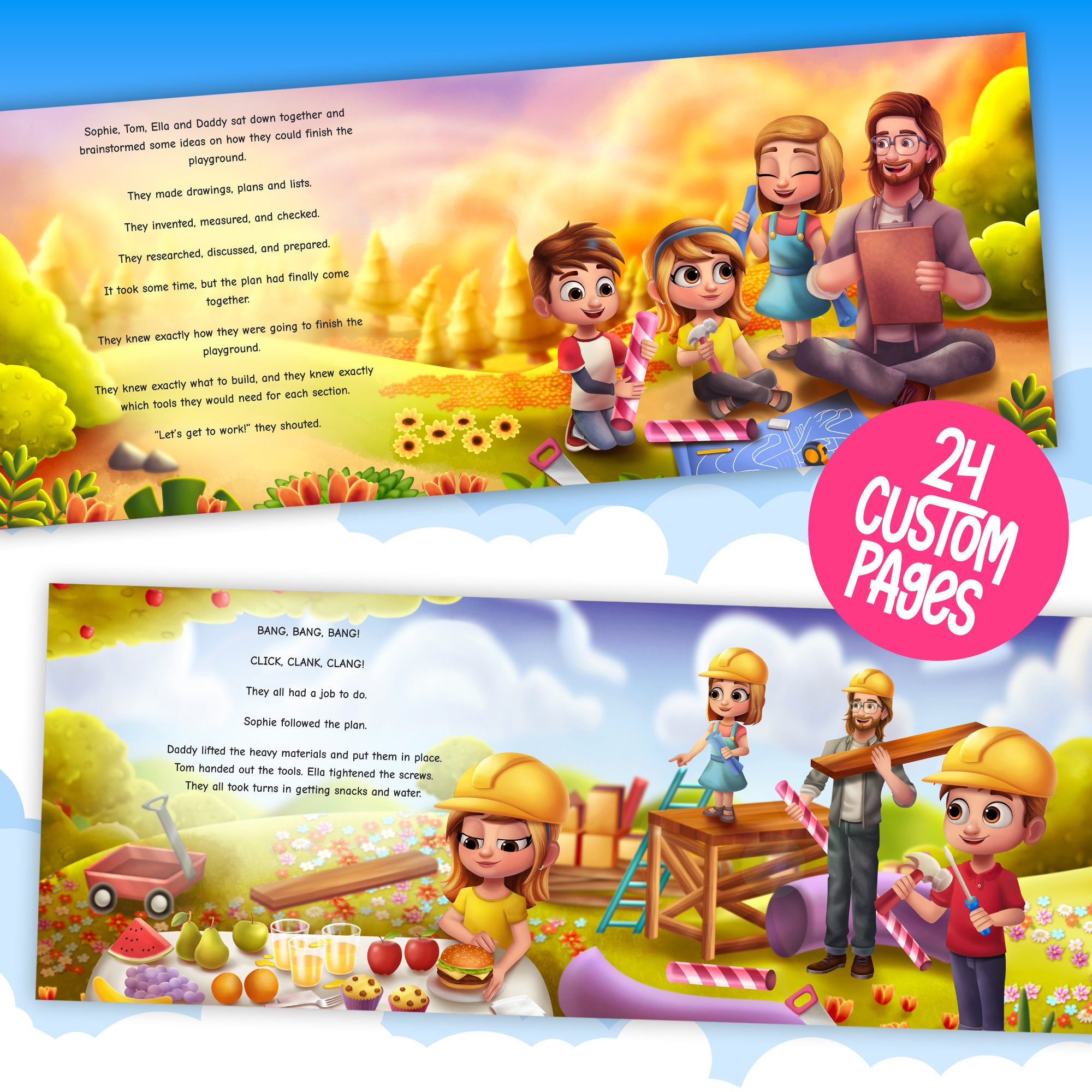 Personalized Story Book for Dad, Custom Story With up to 4 Book ...