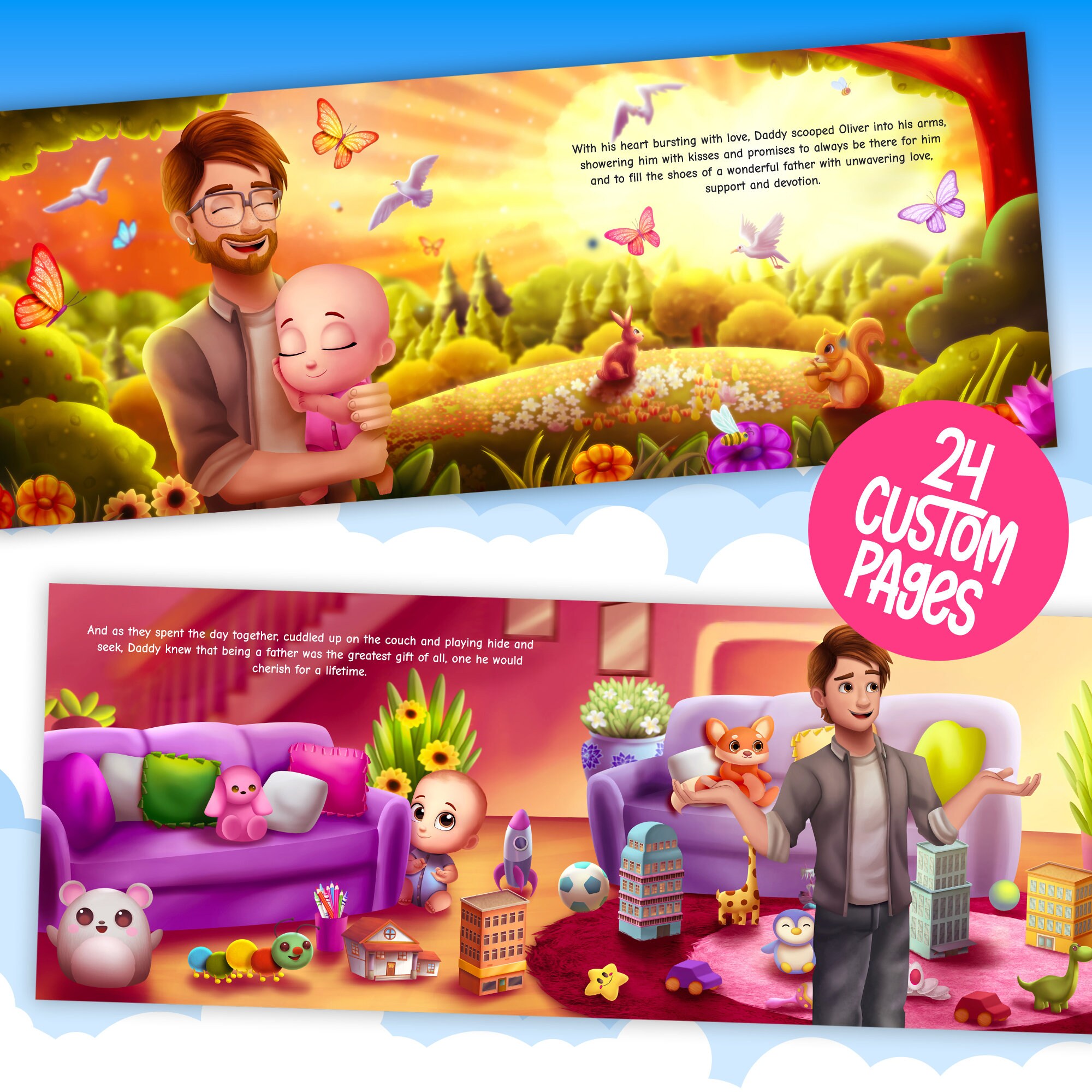 Fathers Day Book, First Fathers Day Gift for New Dads, Custom Story ...