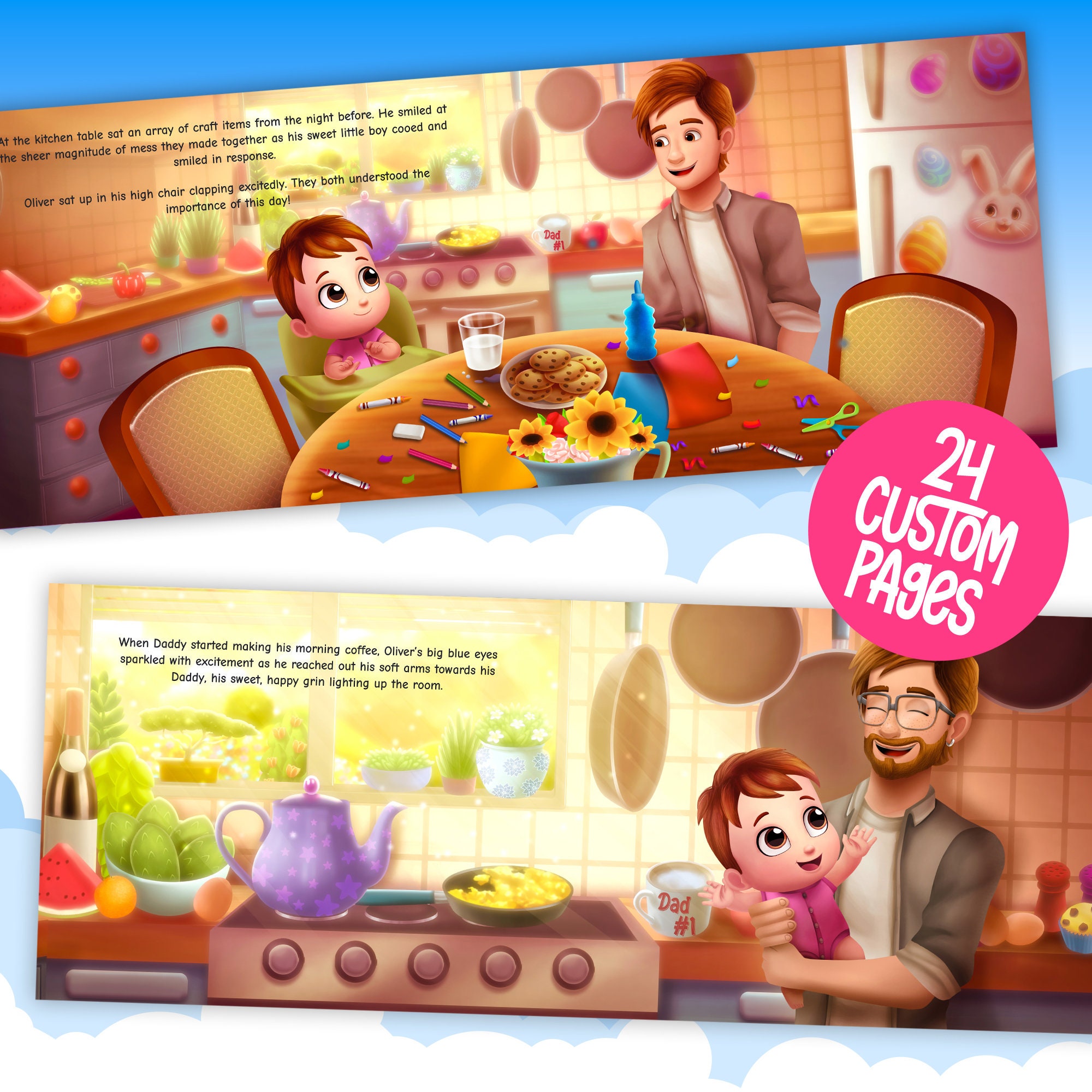 Fathers Day Book, First Fathers Day Gift for New Dads, Custom Story ...