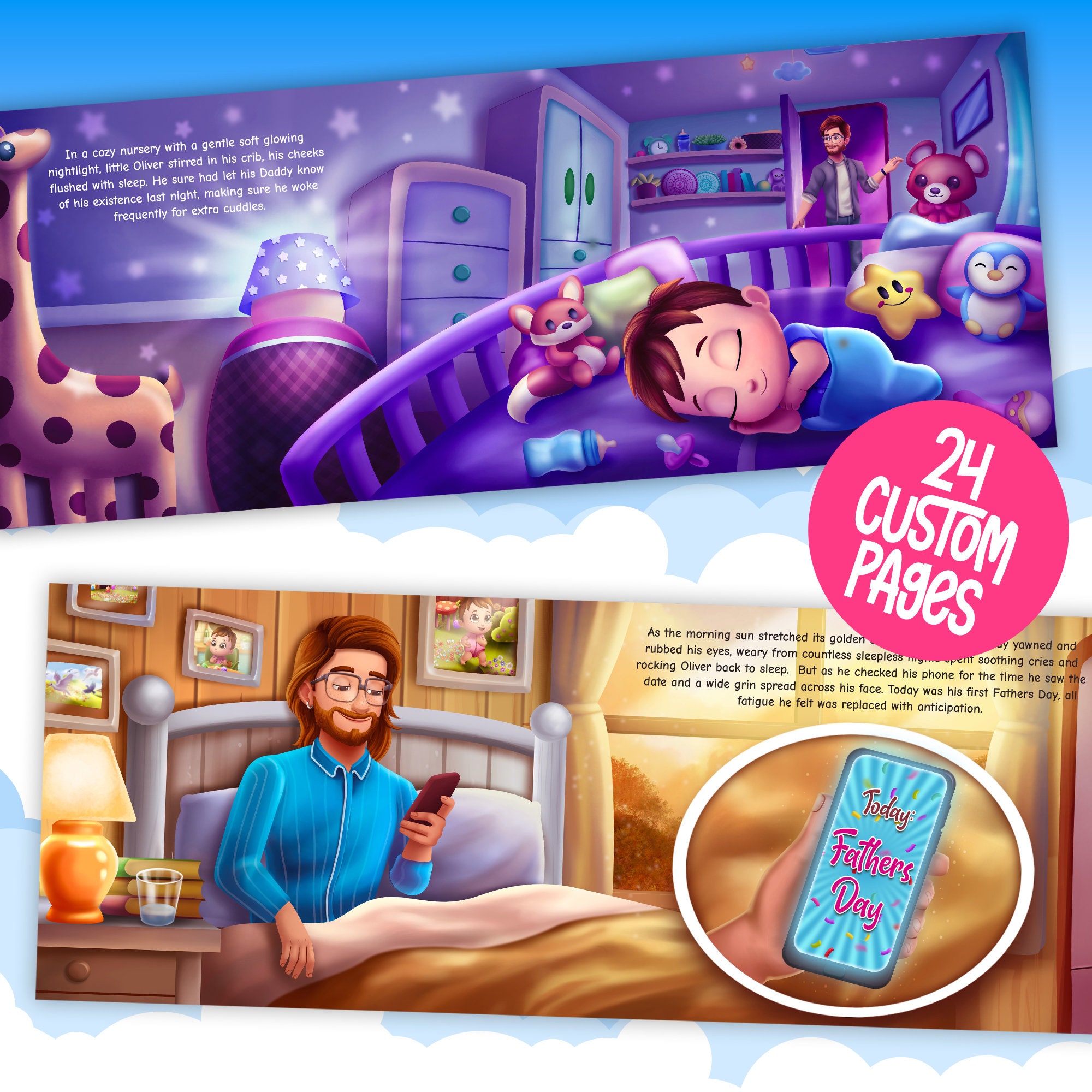 Fathers Day Book, First Fathers Day Gift for New Dads, Custom Story ...