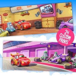 Race Car Personalized Kids Story Book, Custom Name Book for Children ...