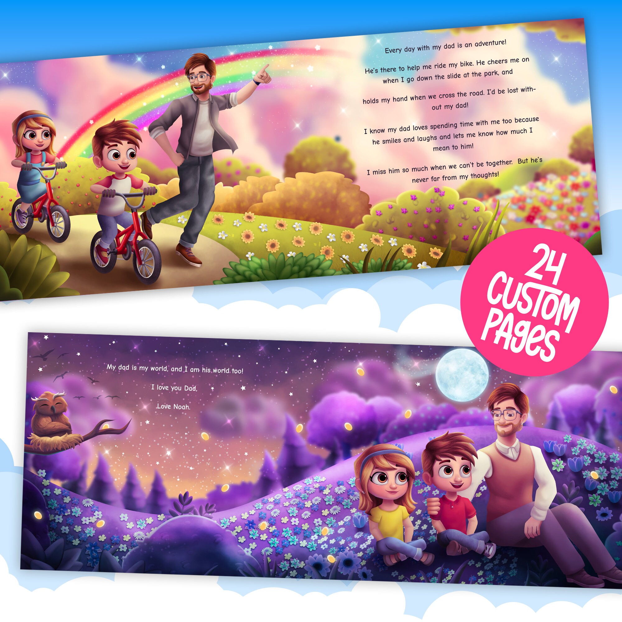 Personalized Childrens Story Book About Dad, Custom Kids Book, Bedtime ...