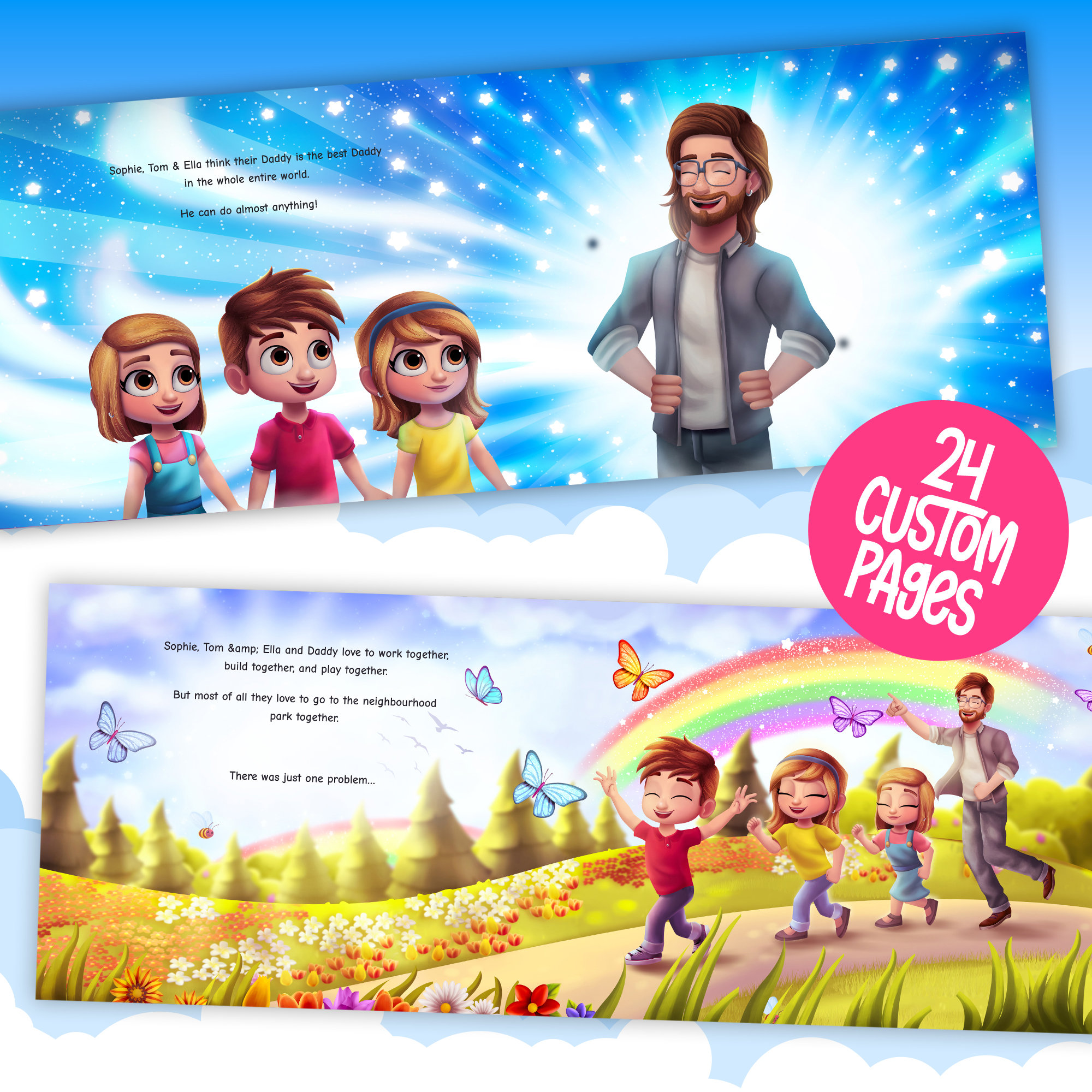 Personalized Story Book for Dad, Custom Story With up to 4 Book ...