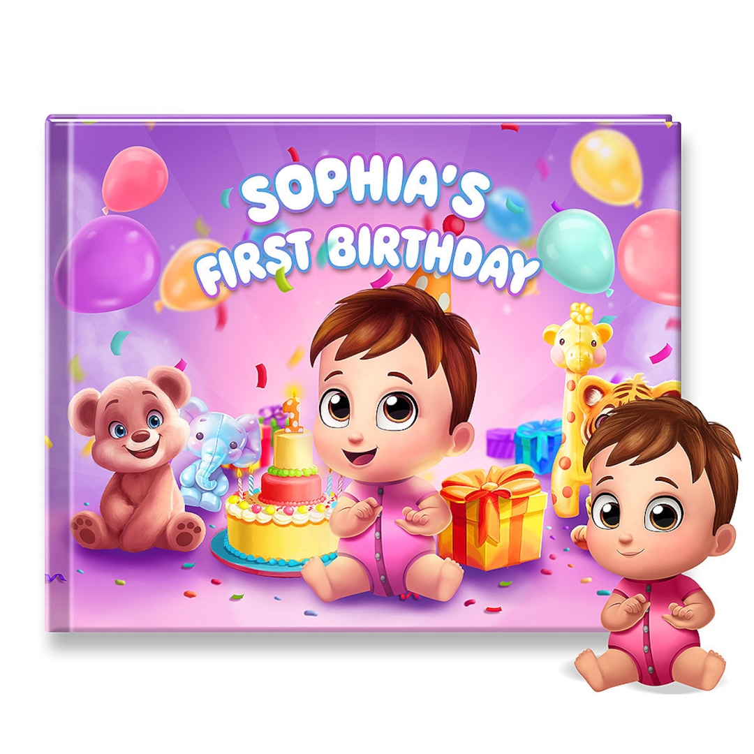 1st Birthday Personalized Story Book, Custom Picture Book for First ...