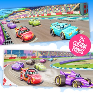 Race Car Personalized Kids Story Book, Custom Name Book for Children ...
