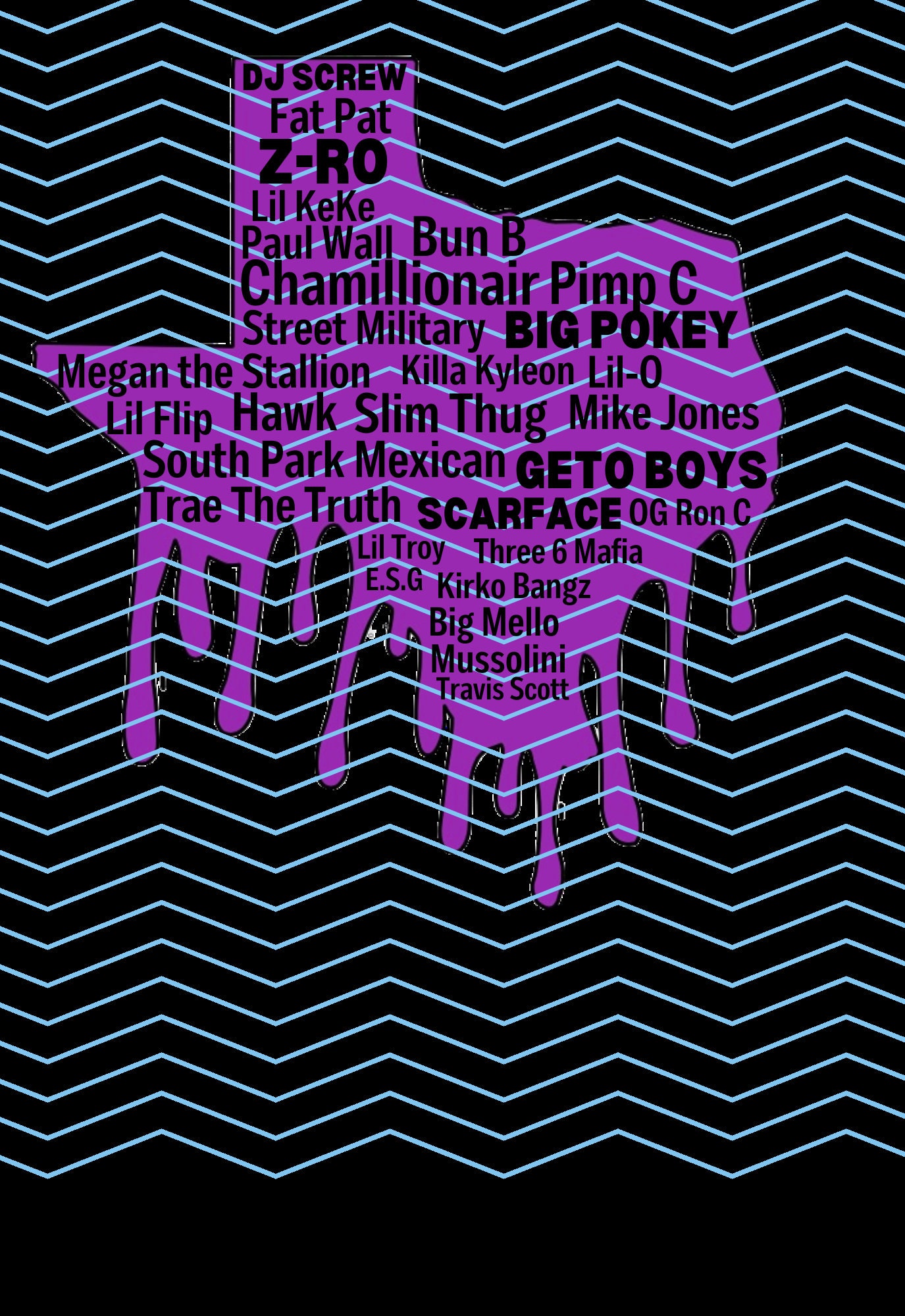 Houston Rappers, Texas Drip - Etsy