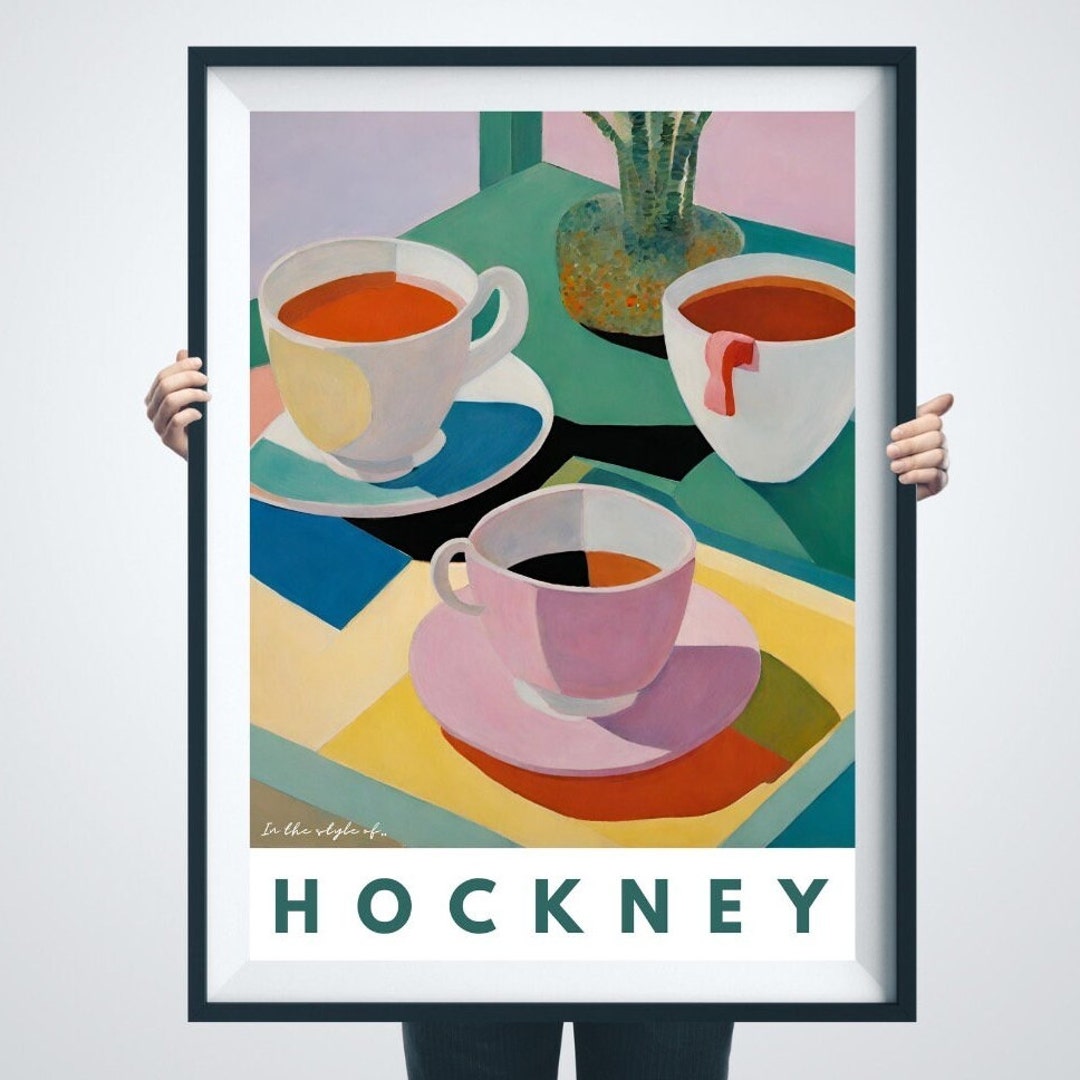 David Hockney, Tate Gallery Exhibition Poster, Wall Art, Mid-century ...