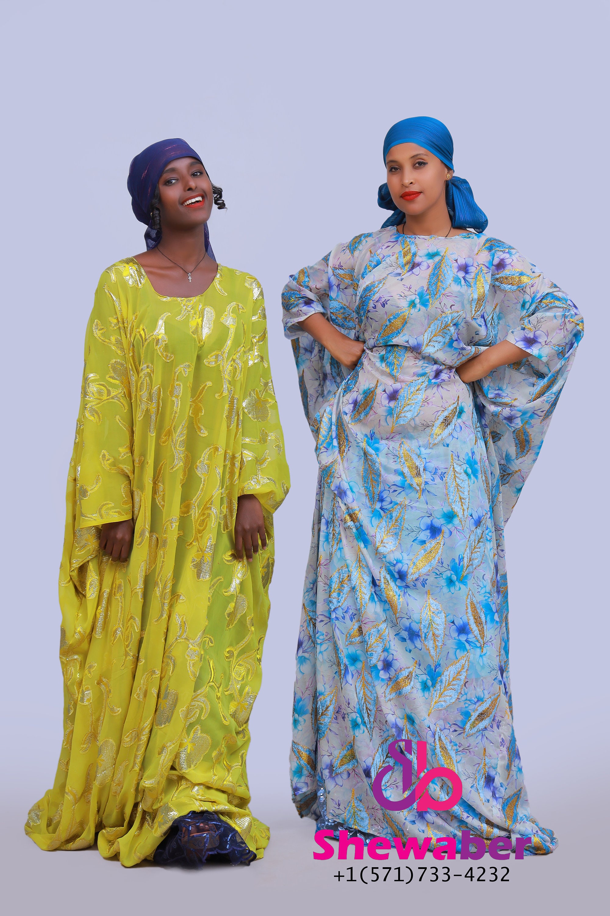 Dirac Somali Traditional Clothing for Women in Gray, Dusty Pink and Red ...