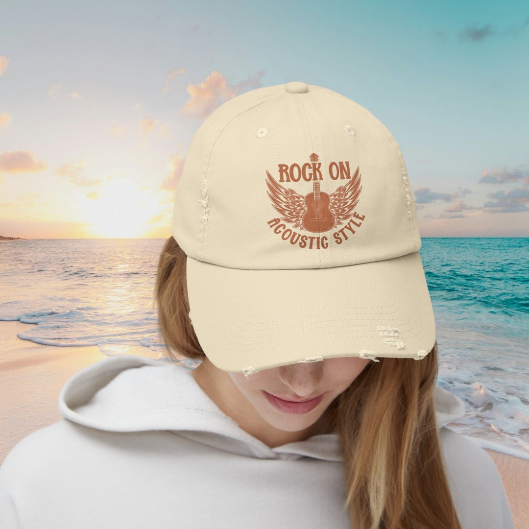 Vintage Distressed Cap Rocker Ballcap Summer Hat Birthday Gift for Him ...