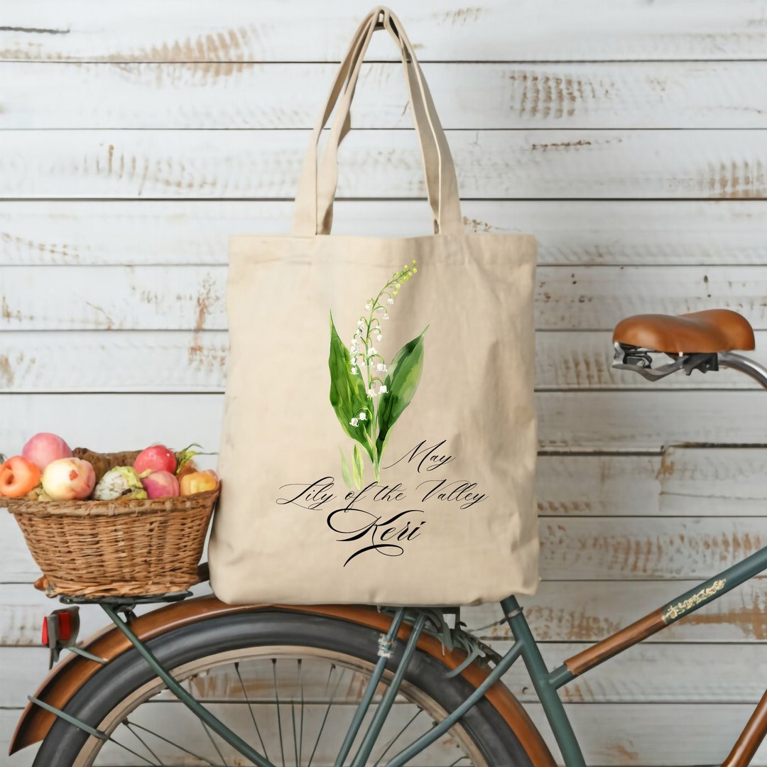May Birth Flower Tote Bag Birth Month May Flower Canvas Reusable Tote ...