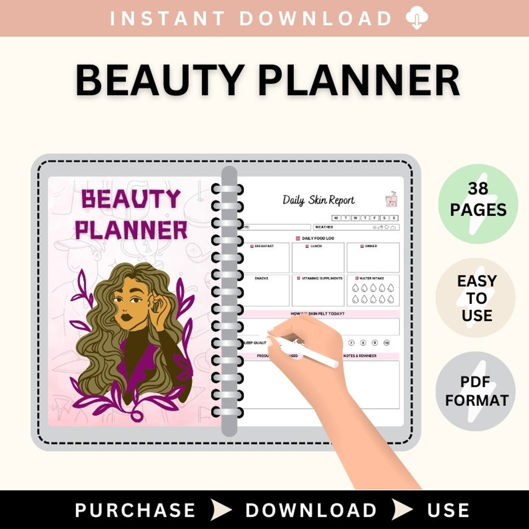 Beauty Planner / Beauty Routine / Beauty Journal / Skincare Tracker ...