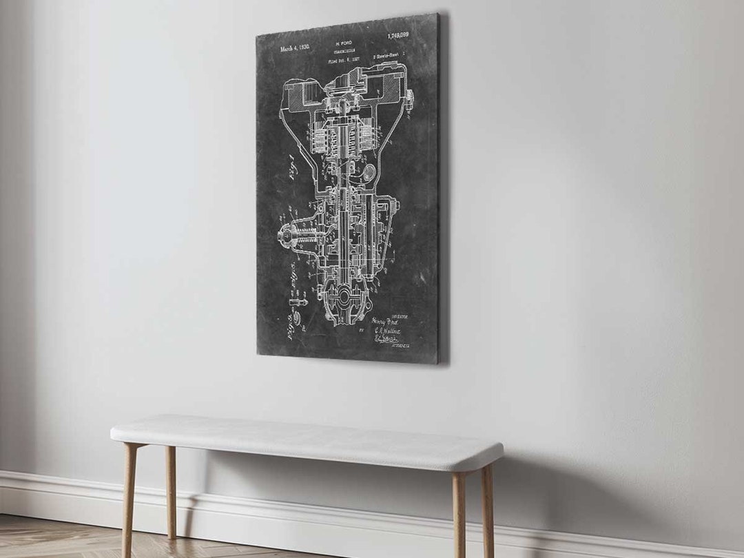 Transmission Patent Art on Canvas Printing, Blueprint Poster, Car ...