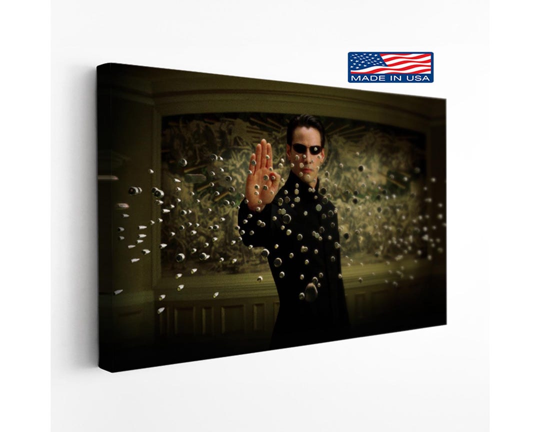 Neo Bullet Stop Scene Print Canvas Print, Matrix Inspired Canvas Wall ...