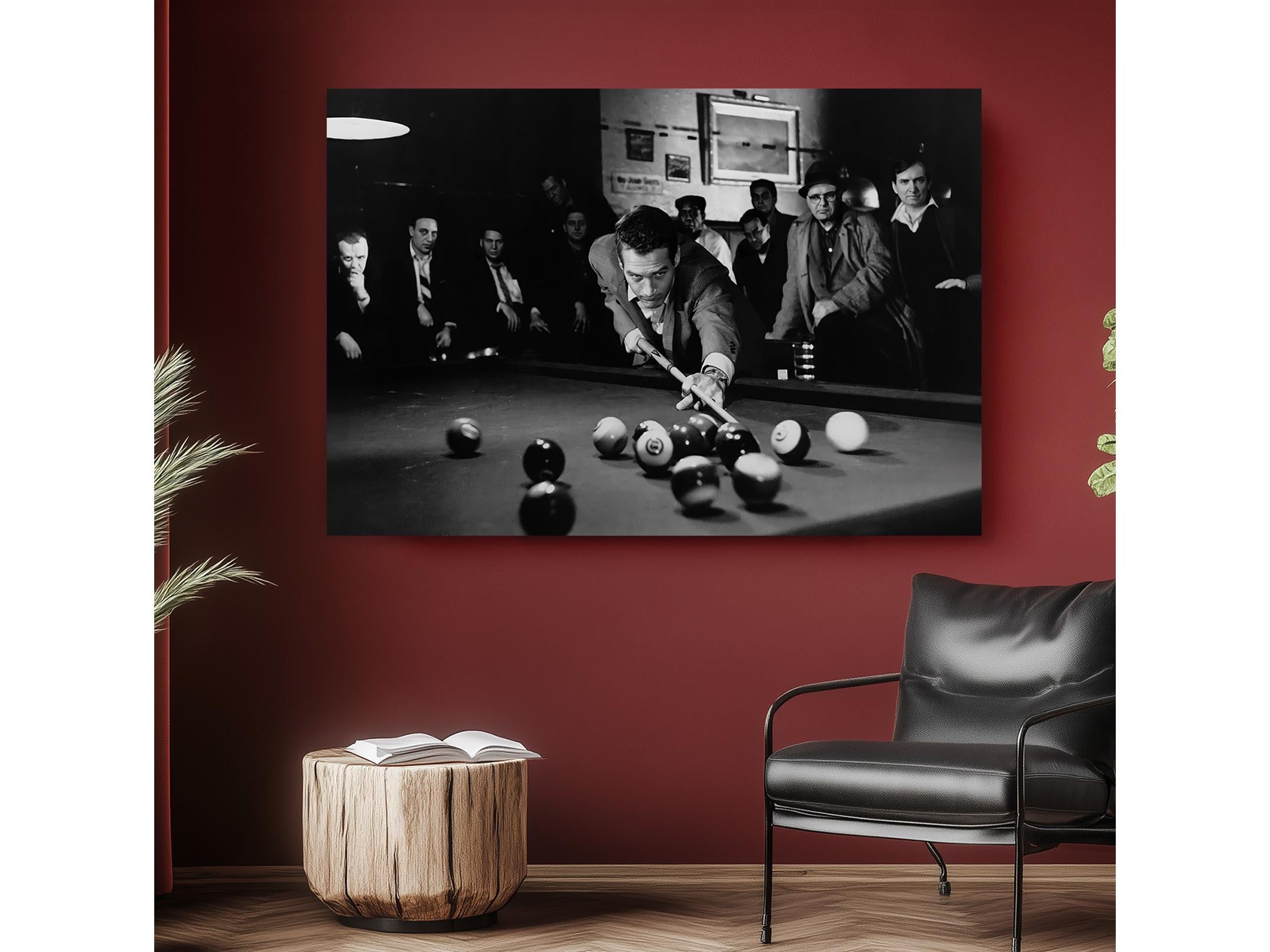 Legendary Pool Hall Scene Canvas – the Hustler Inspired Billiards Movie ...