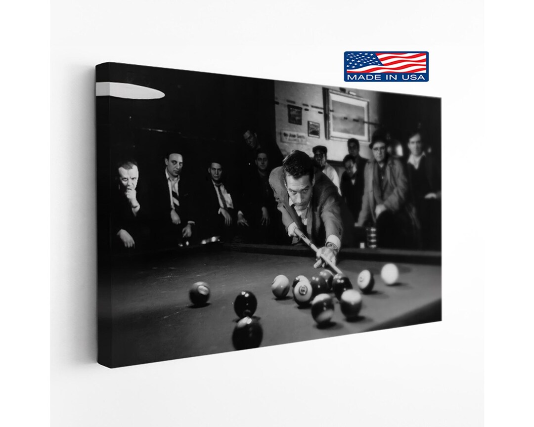 Legendary Pool Hall Scene Canvas – the Hustler Inspired Billiards Movie ...