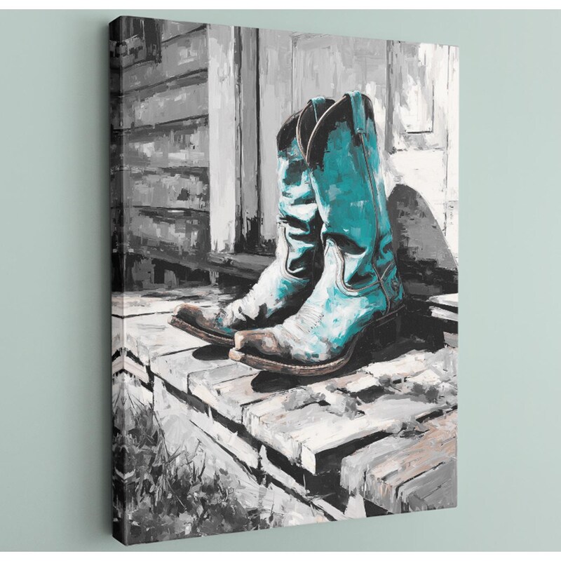 Turquoise Cowboy Boots - Etsy