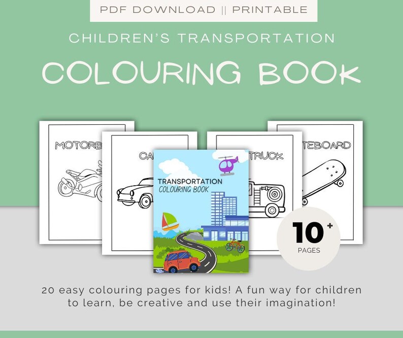 20 Printable Transport Colouring Pages for Kids, Toddlers, Preschoolers ...