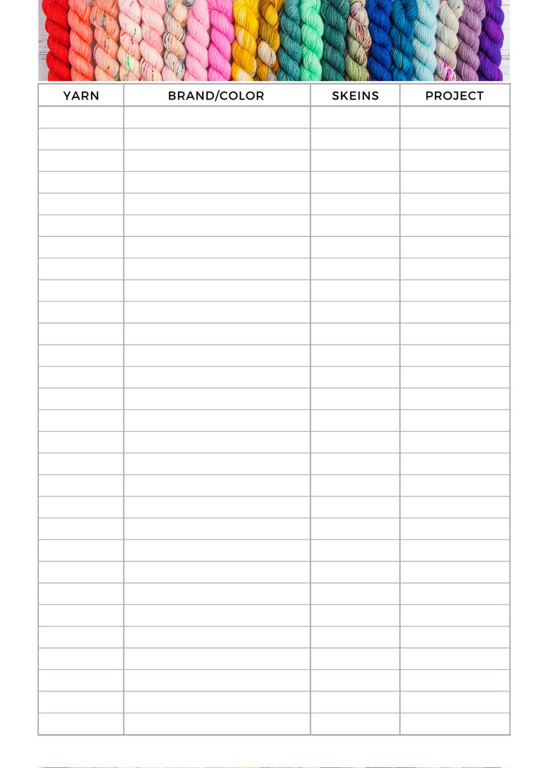 Yarn Tracker - Etsy