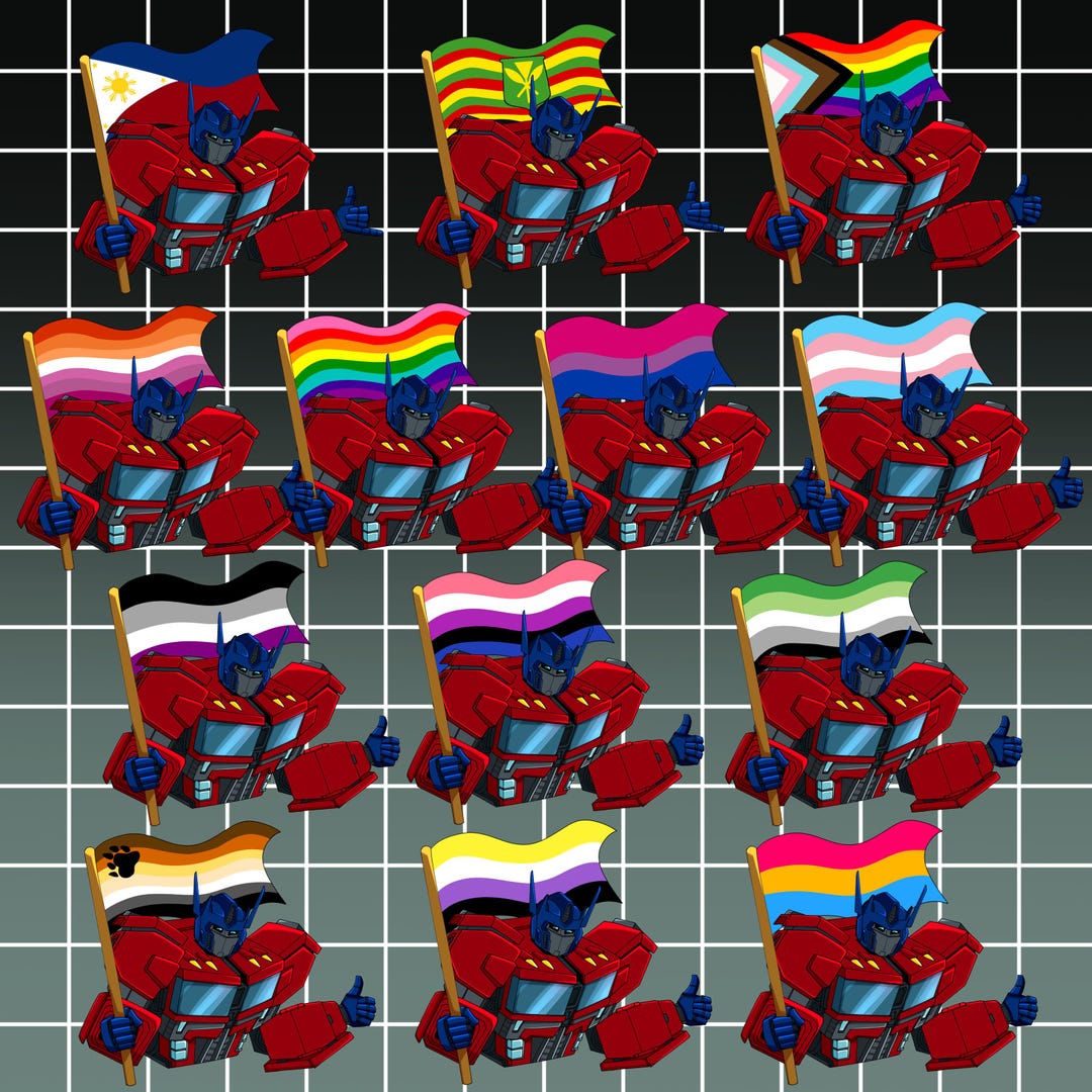 Optimus Pride Stickers - Etsy