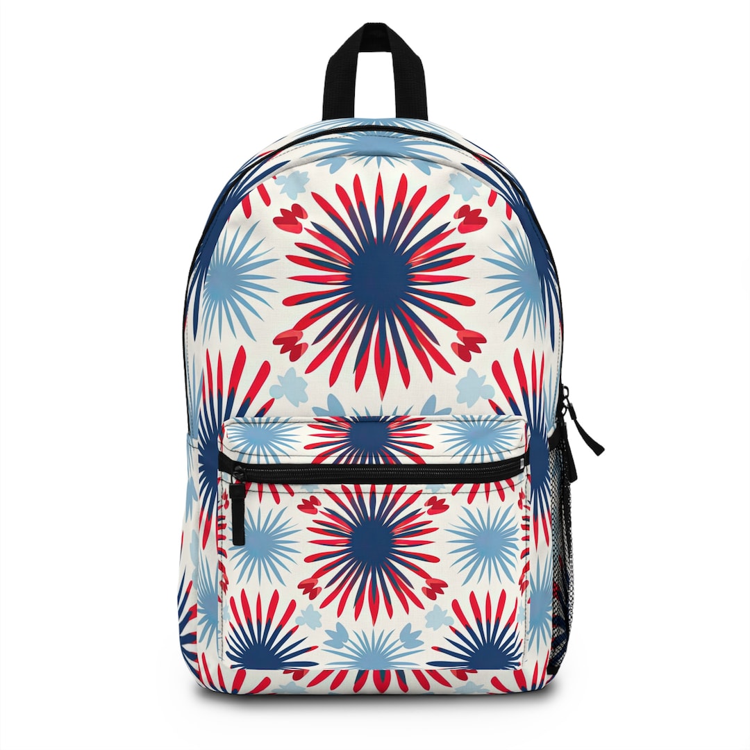 4th of July Fireworks Red, White, and Blue Backpack - Etsy