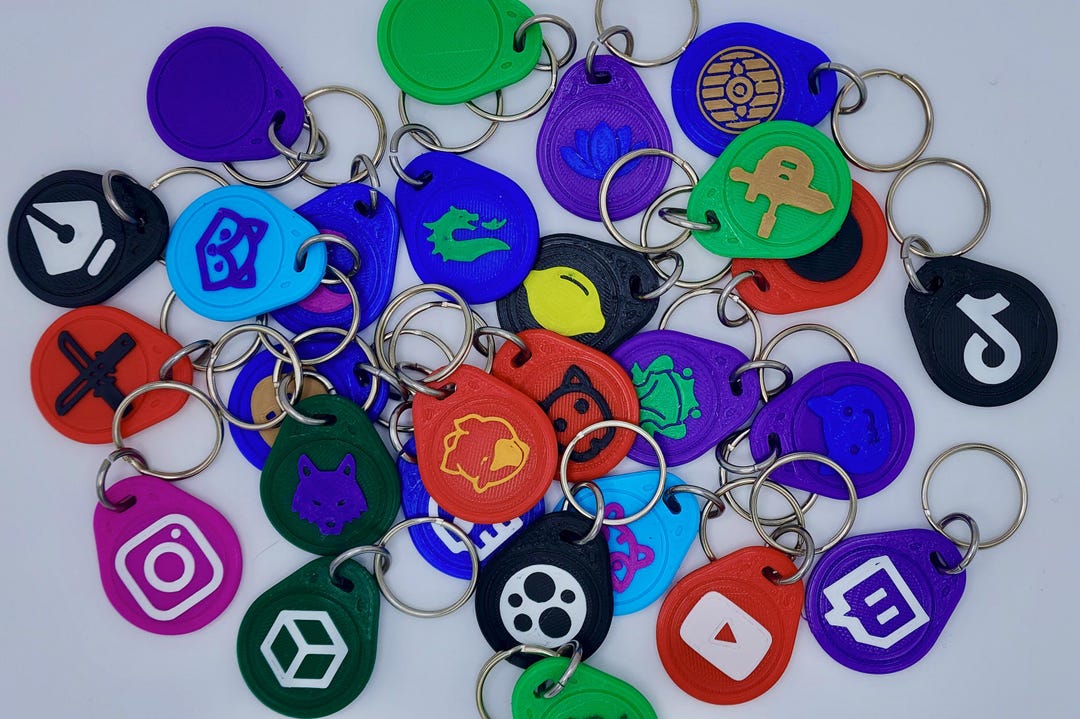 3D Printed NFC Keychain Tags - Etsy