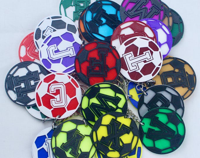 Personalized Soccer Ball Keychain, Custom Soccer Keychain/bag Tag ...