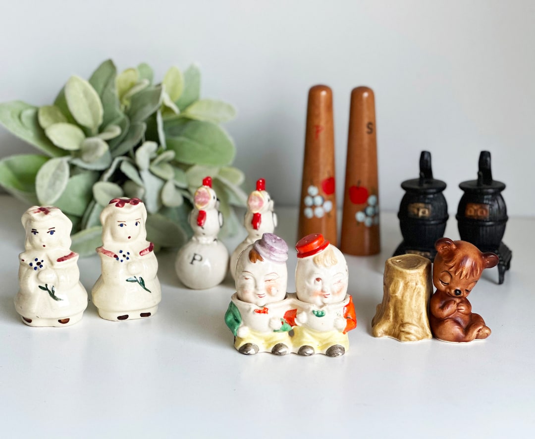 Sets of Japanese Figural Shakers, Vintage Salt and Pepper Sets, Salt ...