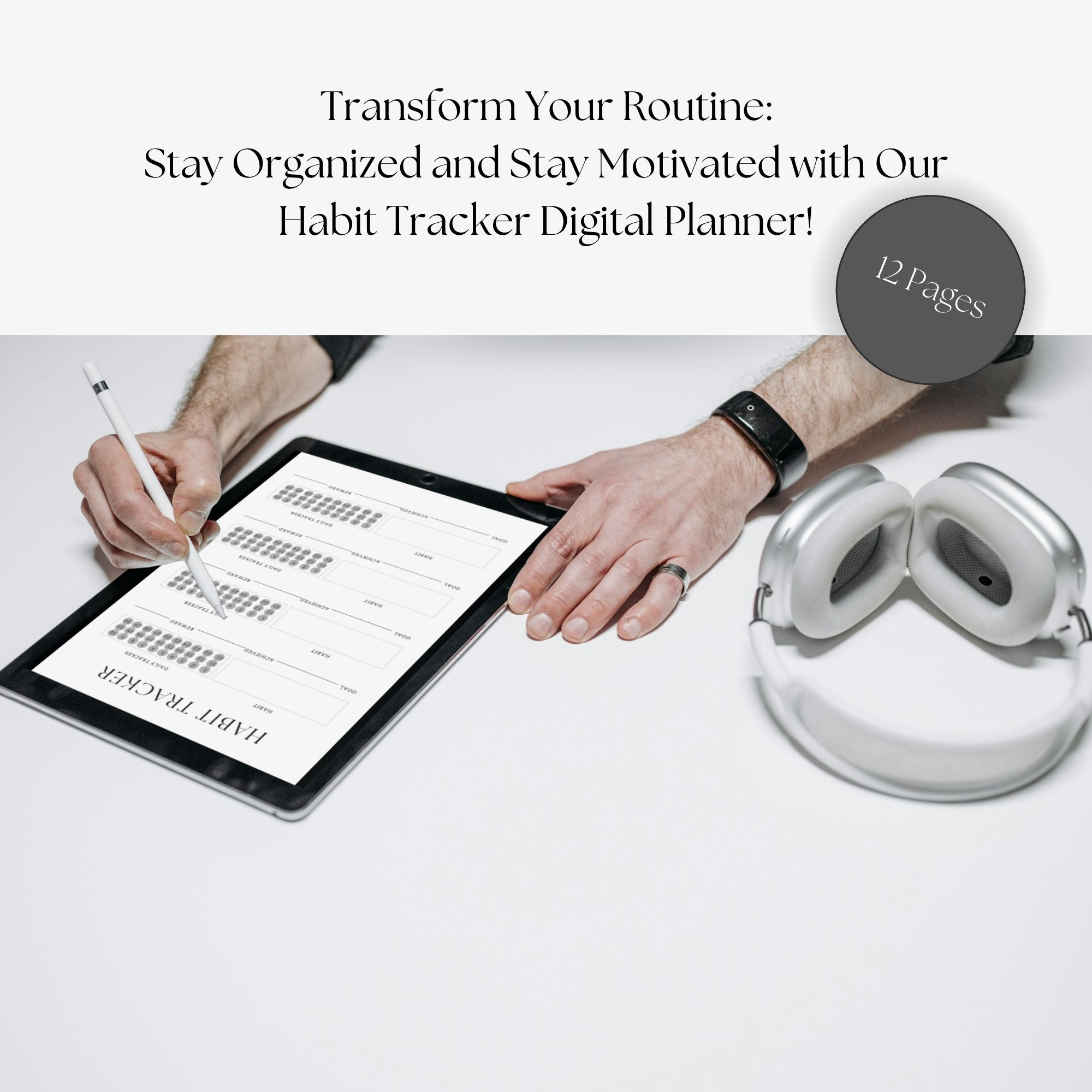 Habit Tracking Planner Digital Habit Tracker Lifestyle Planner ...