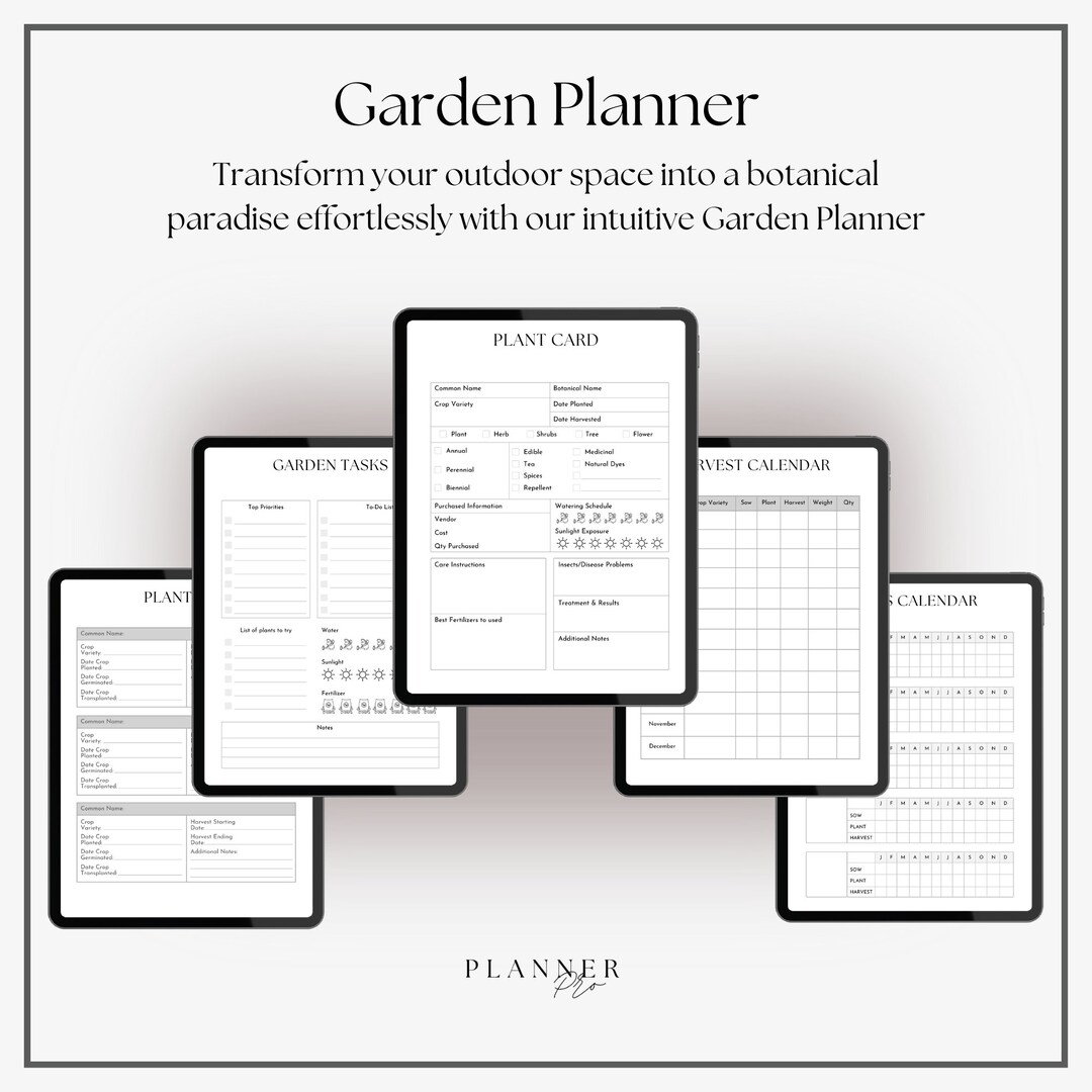 Garden Planner Digital Planner Planting Organizer Green Thumb Planner ...