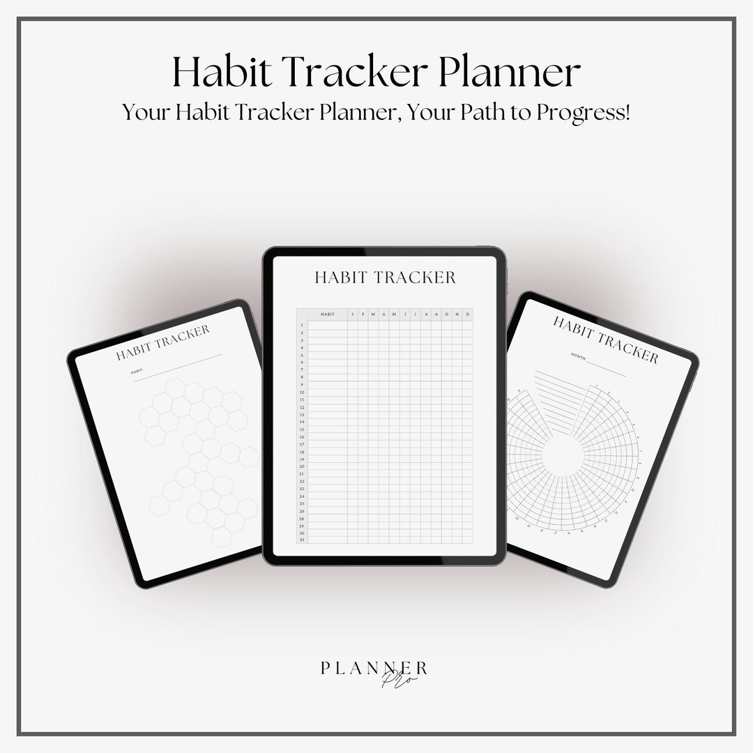 Habit Tracking Planner Digital Habit Tracker Lifestyle Planner ...