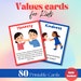 Core Values Cards for Kids, Acceptance and Commitment Therapy Cards ...