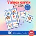 Core Values Cards for Kids, Acceptance and Commitment Therapy Cards ...