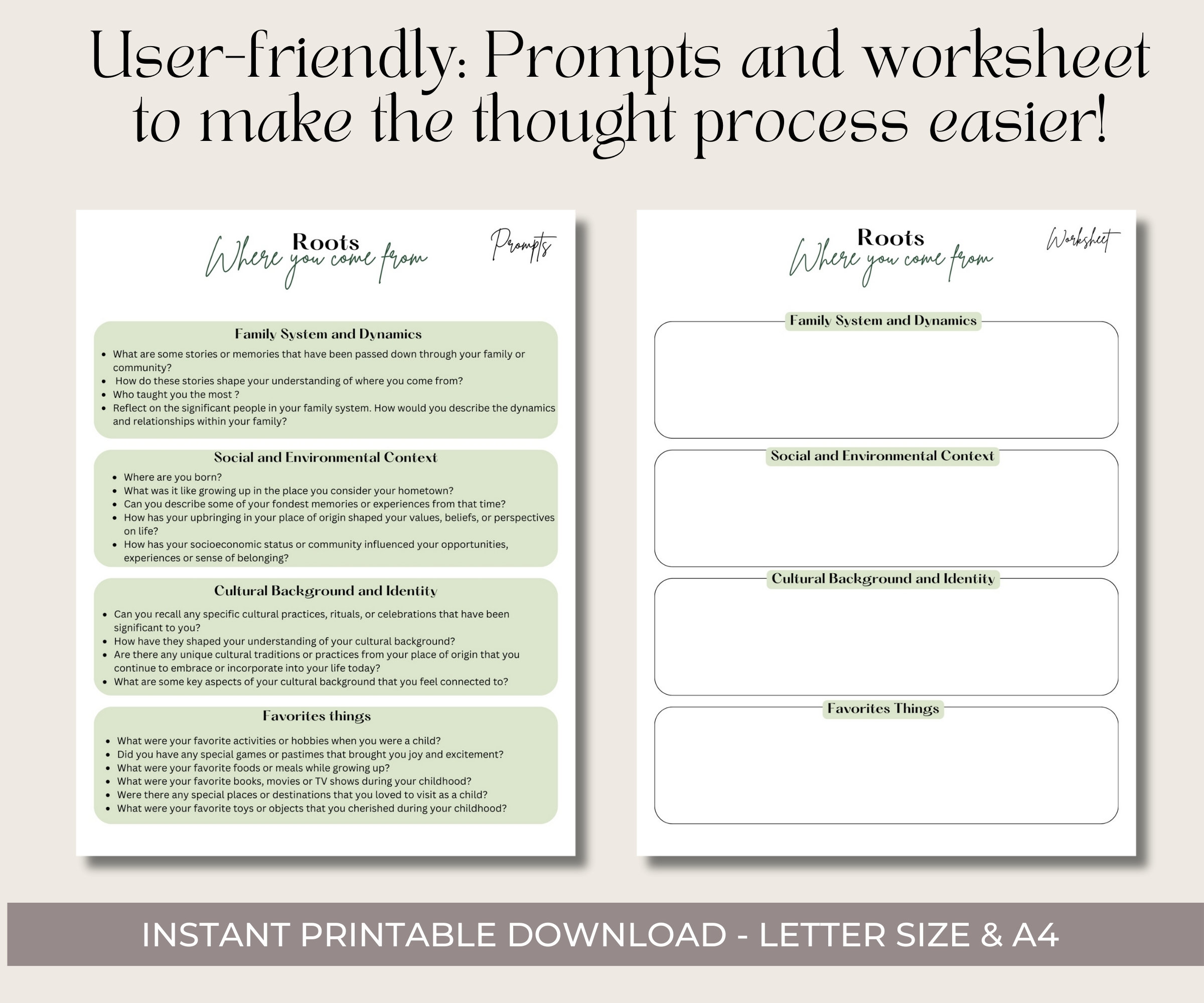 Tree of Life Narrative Therapy Worksheets, Trauma Processing, Mental ...