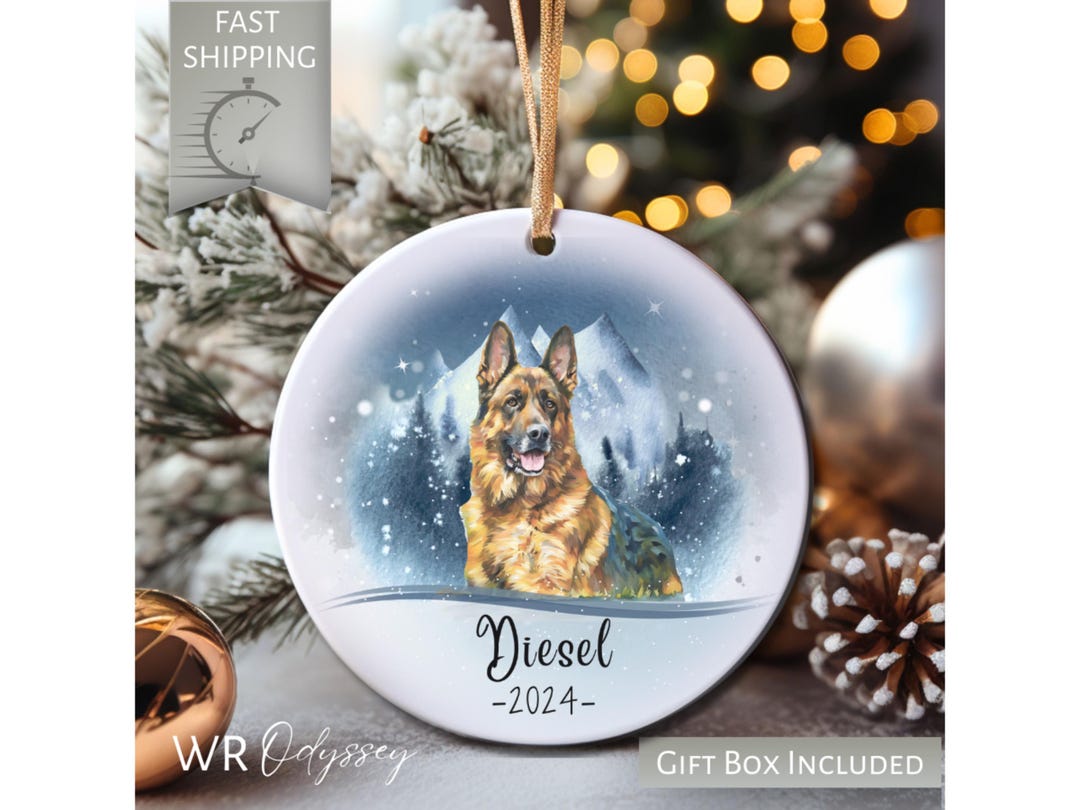 Personalized German Shepherd Ornament - Christmas Gift for German ...