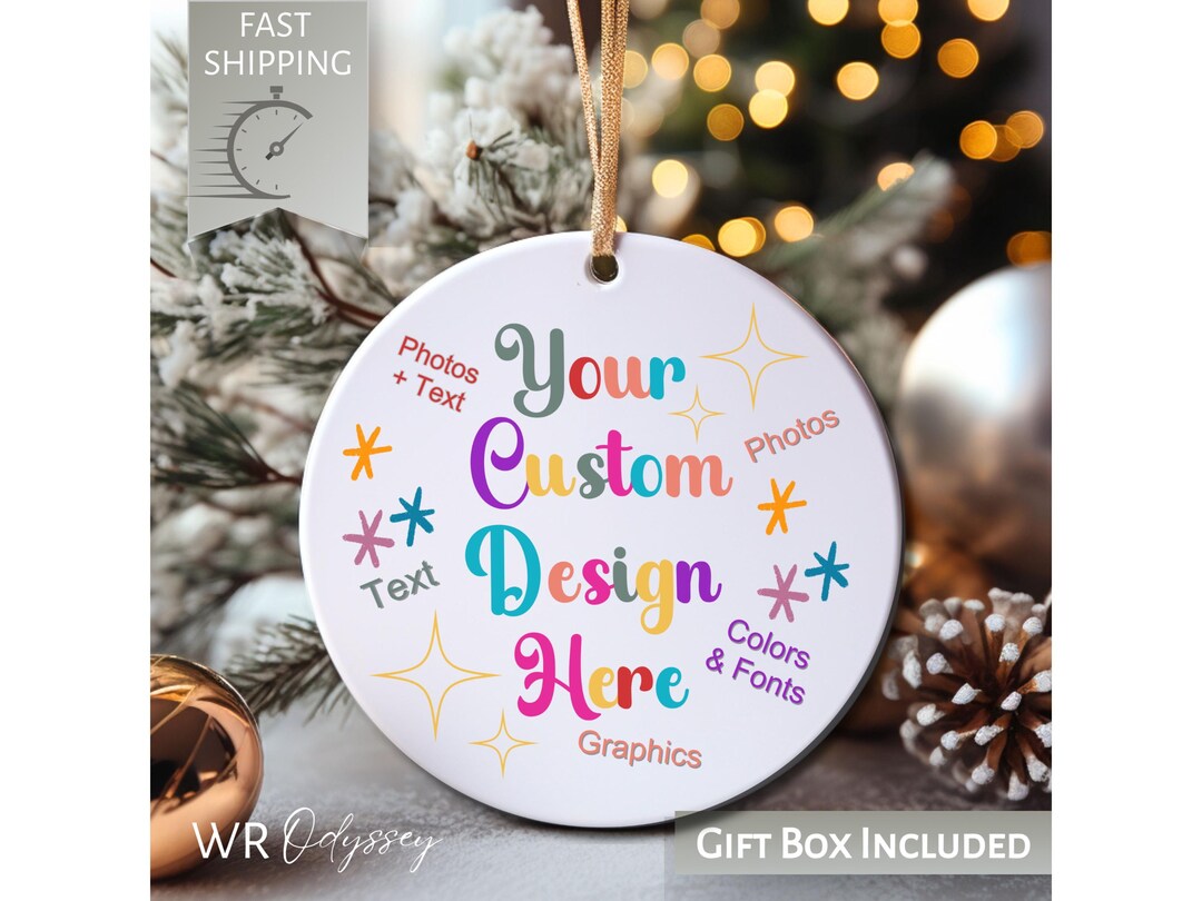 Custom Design Ornament Christmas Custom Ornament Photo Frame Your ...