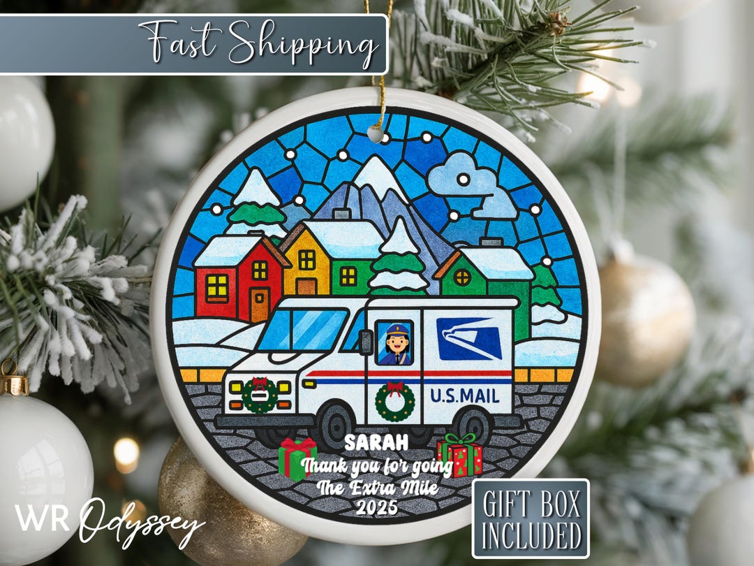 Mail Carrier Christmas Ornament Personalized USPS Postal Worker ...