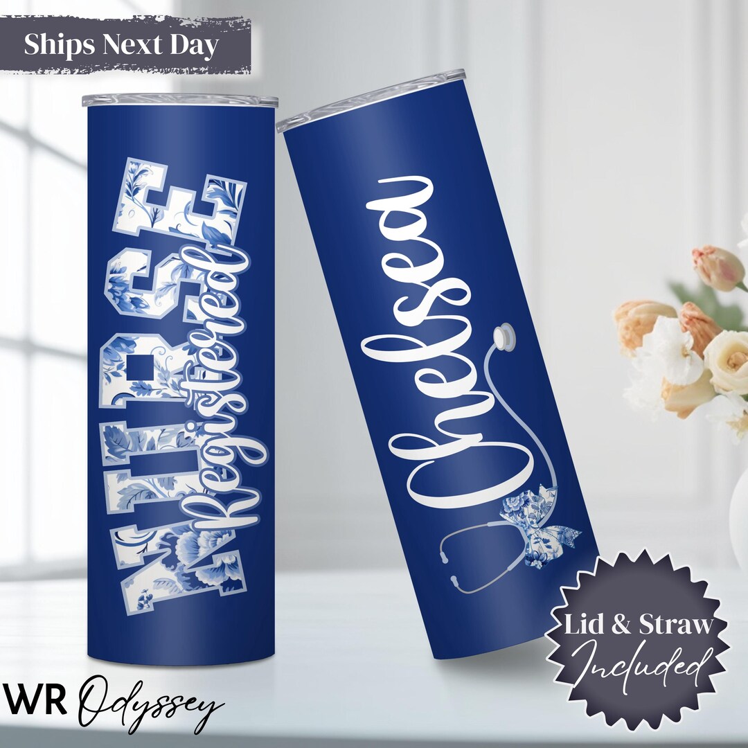 Registered Nurse Tumbler Cup Chinoiserie Nurse Appreciation Tumbler for ...